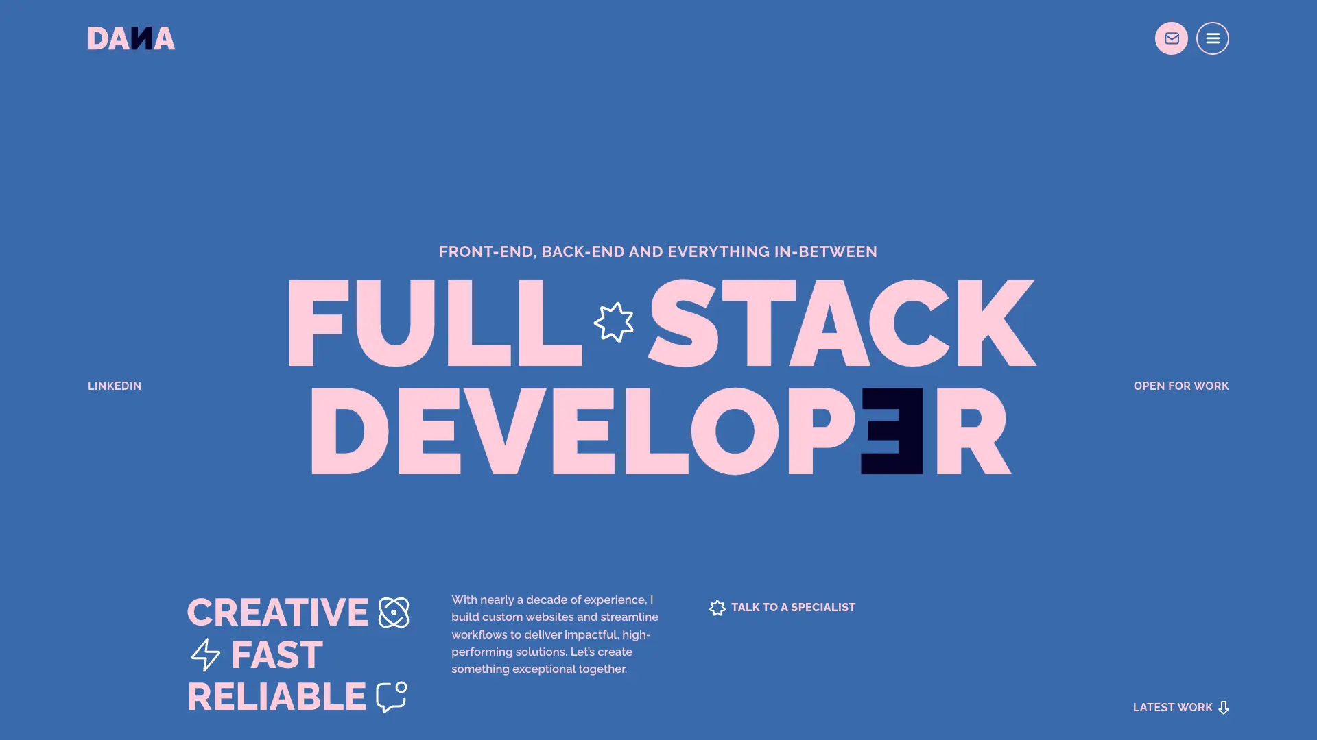 Dana Hare | Full-Stack Developer – Creative, Fast, Reliable Solutions
